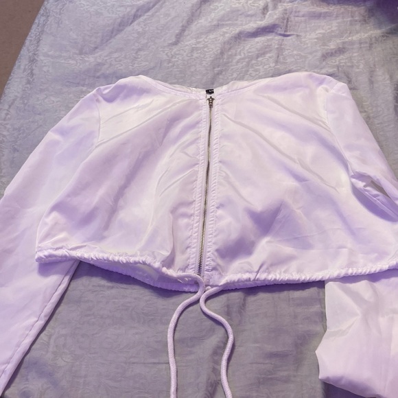 Jackets & Coats | White Cropped Rain Jacket | Poshmark